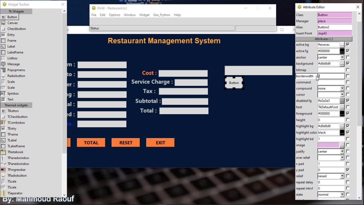 دانلود Udemy Learn Tkinter Basics And Build Restaurant